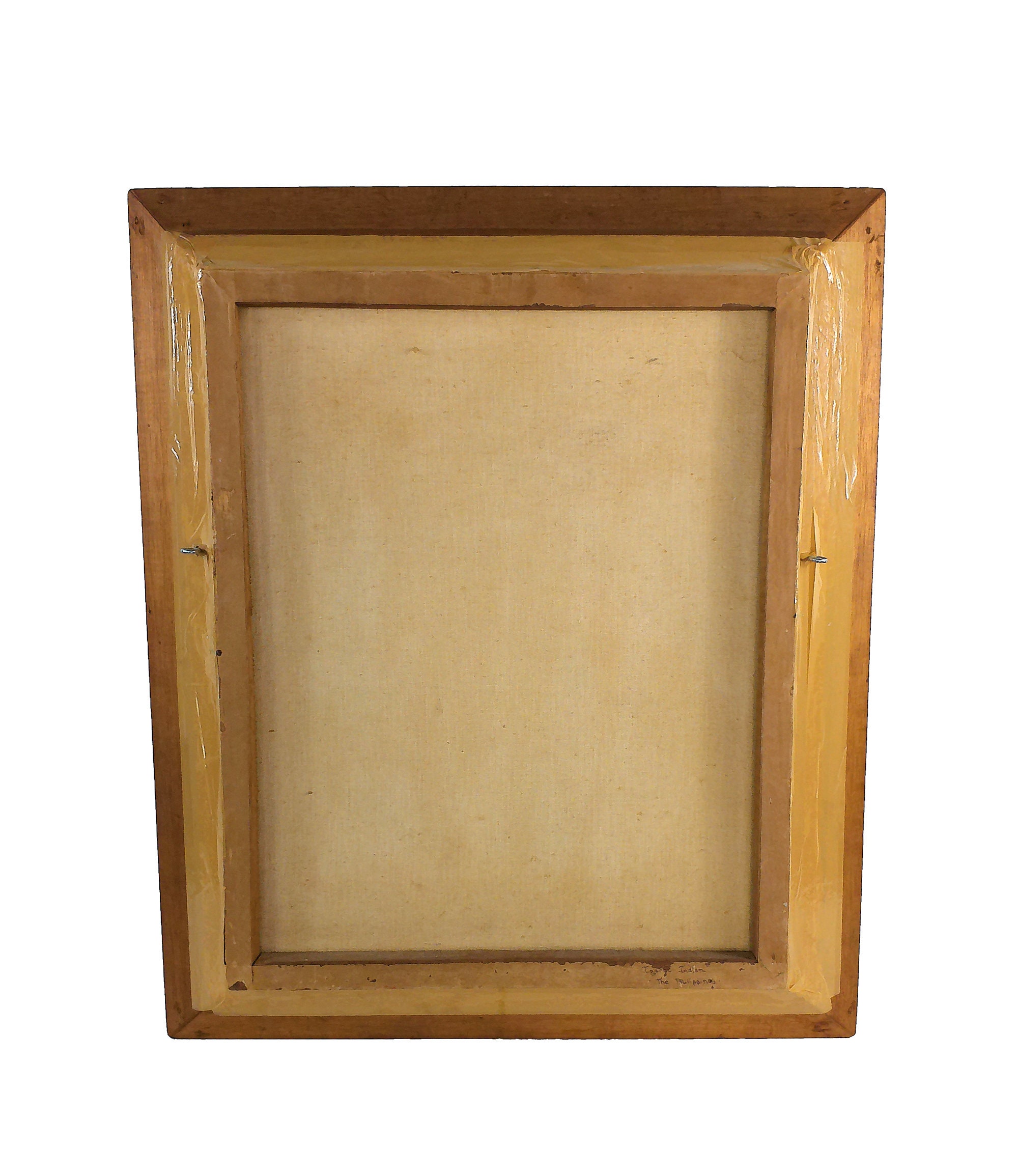 Filipino Pair of Igorot Portrait Paintings Attributed to Benjamin Alano, Set of 2 Framed Large ...