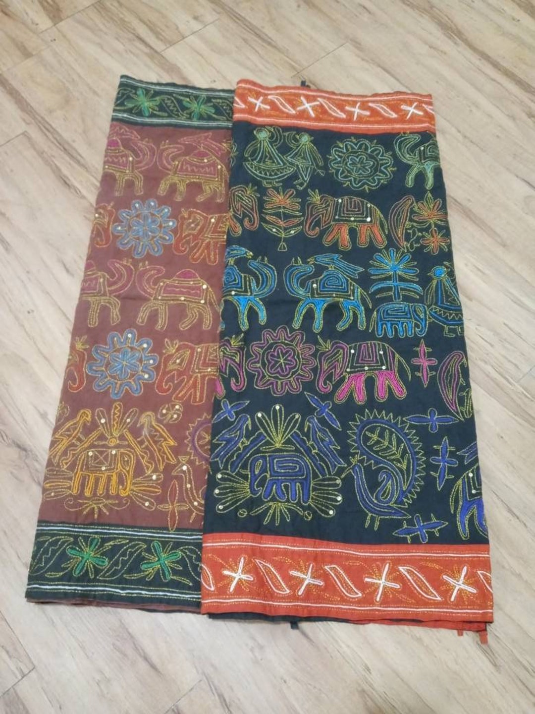 Indian Large Decorative Throws Embroidered Multicolored Tapestry Throws ...