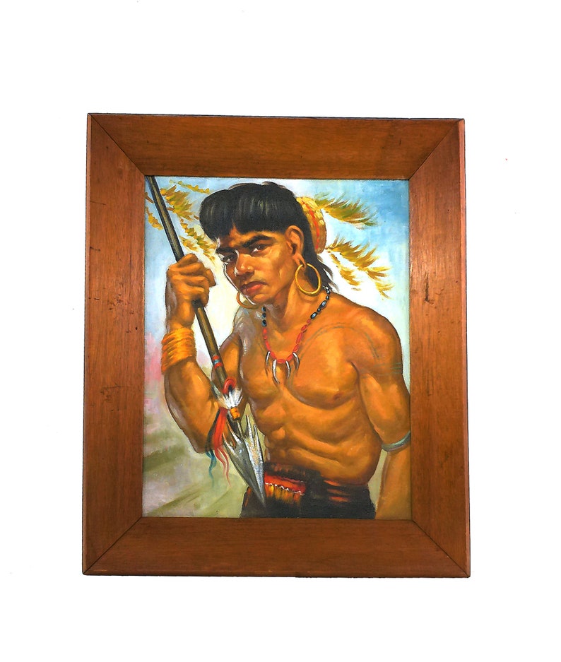 Filipino Pair of Igorot Portrait Paintings Attributed to Benjamin Alano ...