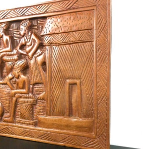 African Wall Art Pair / Set of 2 Nigerian Yoruba Hand Carved Wall ...