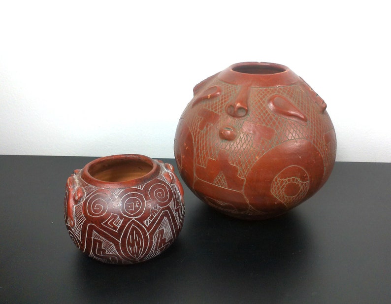 Marajoara Pottery, Brazilian Clay Pots, Handmade Earthenware Pot, Clay ...