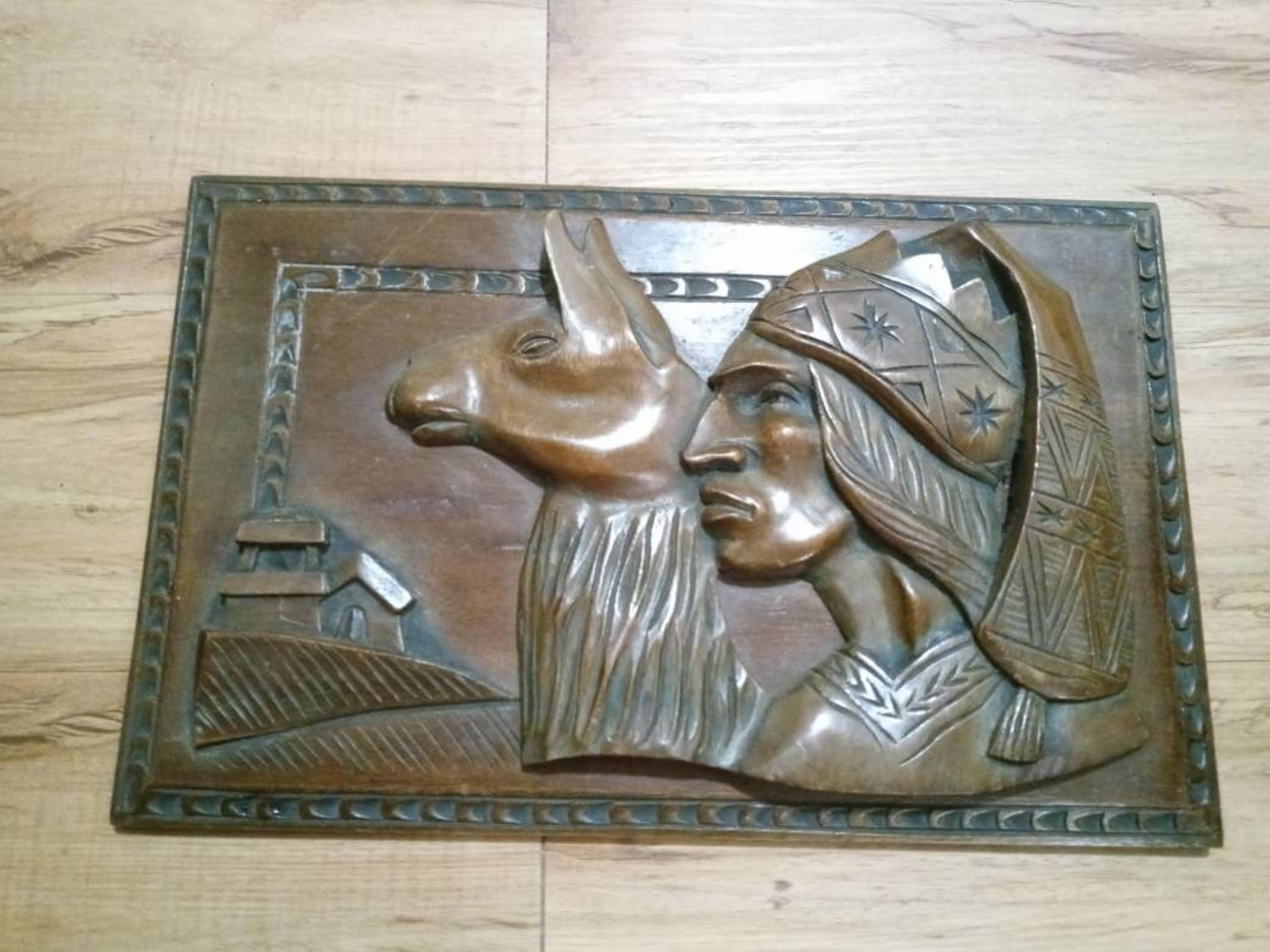 Peruvian Wall Décor Southwestern Wall Décor Peruvian Llama Tribesmen ...