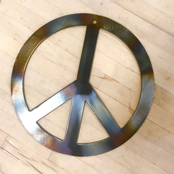Metal Peace Sign - Etsy