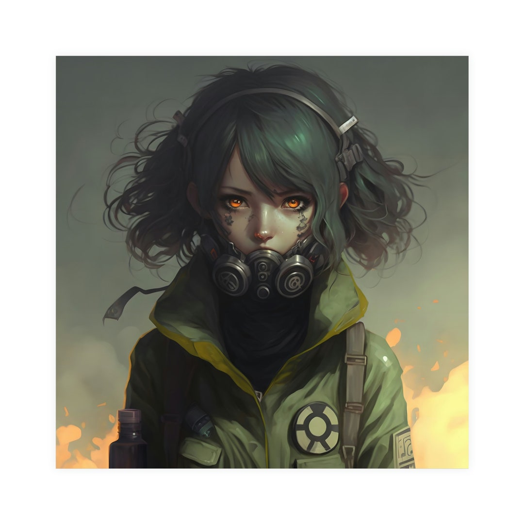 Radioactive Girl Anime Style Matte Paper Poster - Etsy