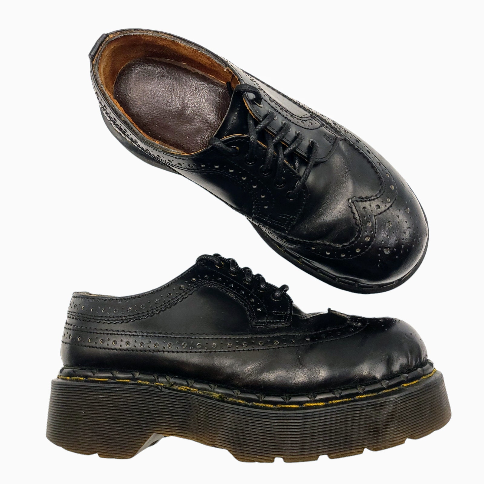 Vintage 90's Dr. Martens Steel Toe Brogue Wingtip Envy Sole Vintage 90's Dr. Martens Steel Toe Brogue Wingtip Envy Sole