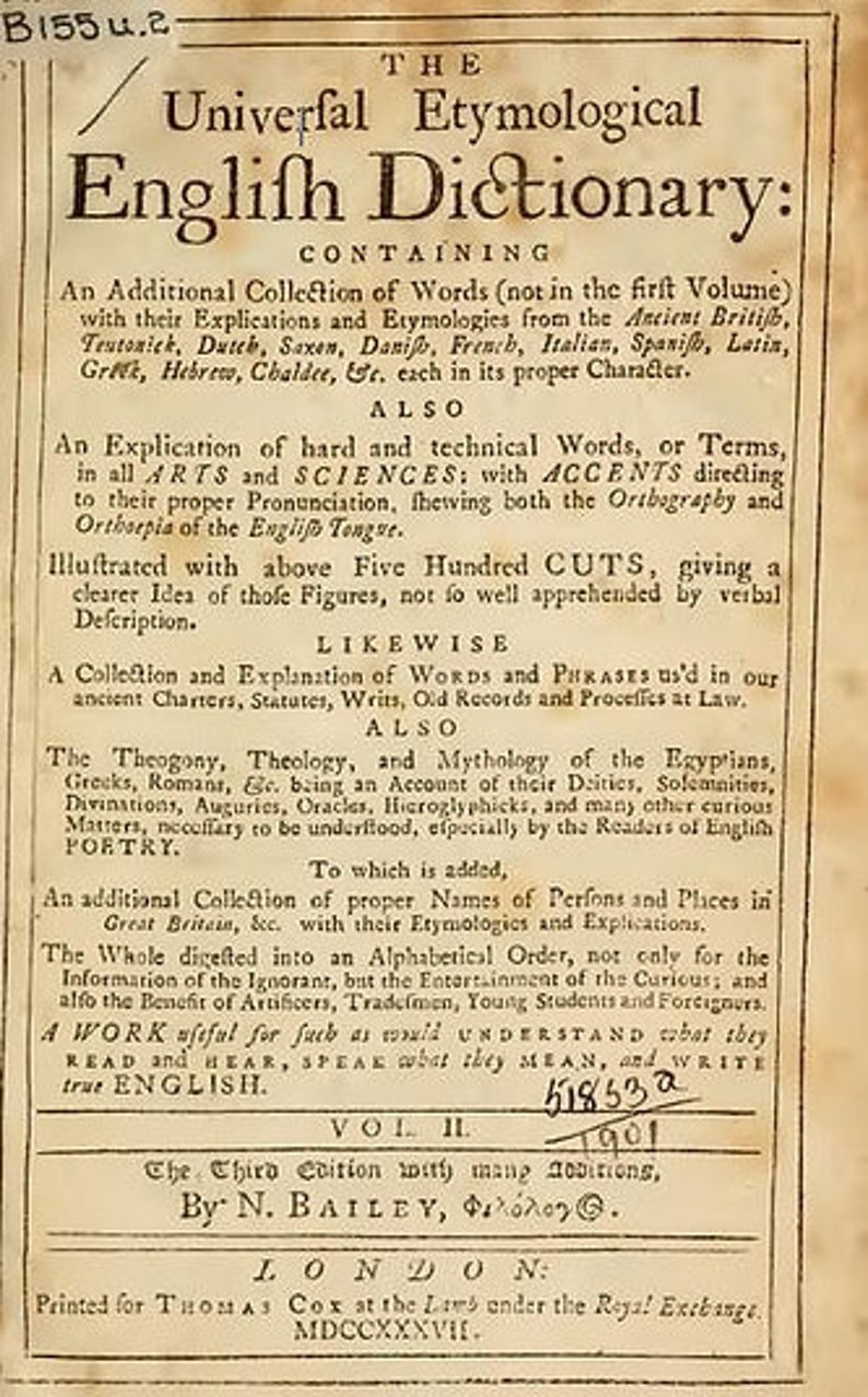 Etymology & Meaning Book Scans - Ebooks - - Etsy