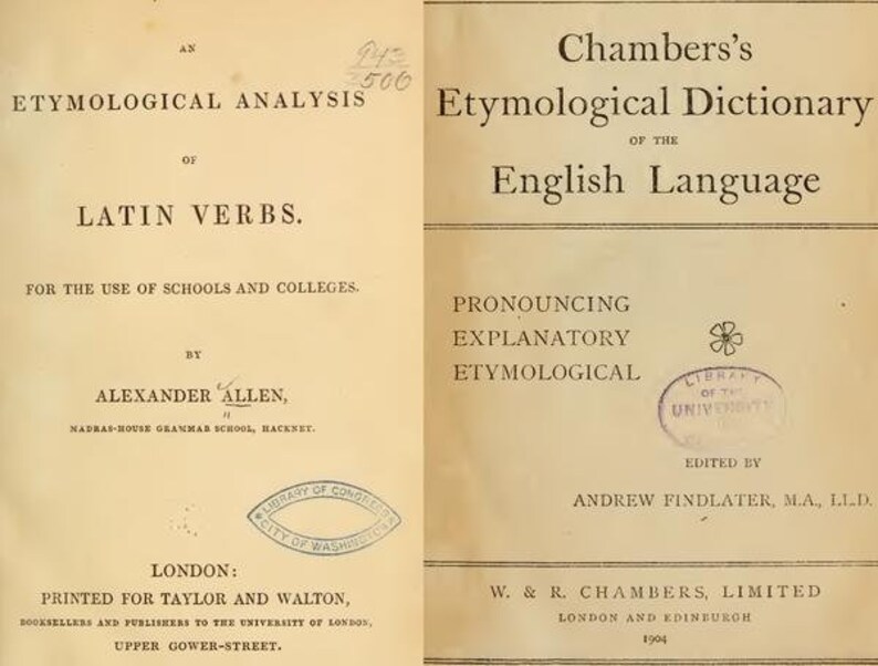 Etymology & Meaning Book Scans Ebooks - Etsy