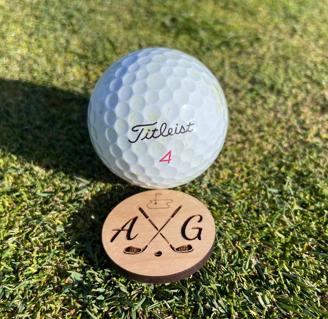3 Custom Golf Ball Markers, Set of 3, 1.5 In. Diameter, Laser Engraved ...