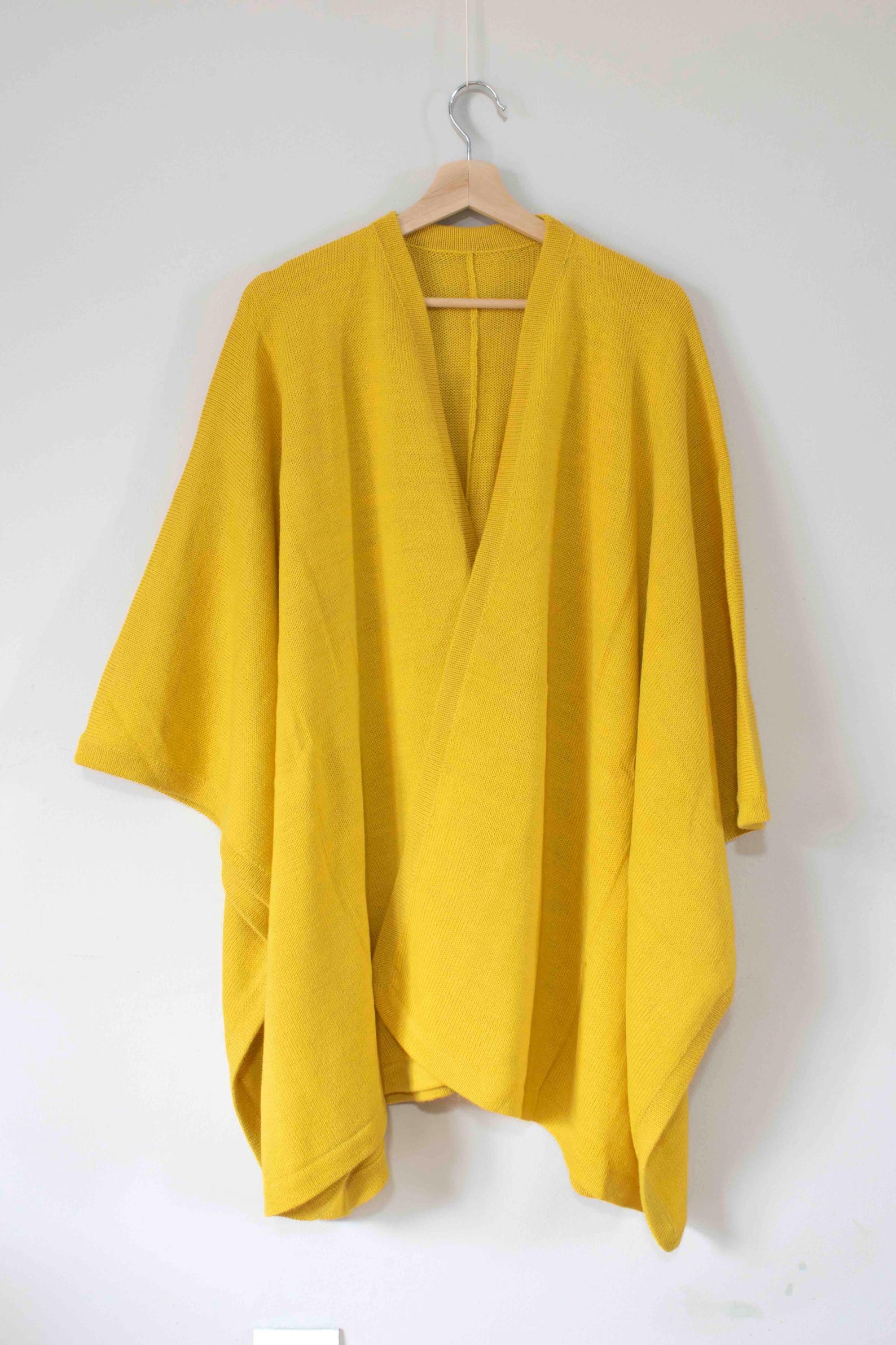 Hand-knitted Open Poncho Made With 100% Alpaca Wool | Knitted ...