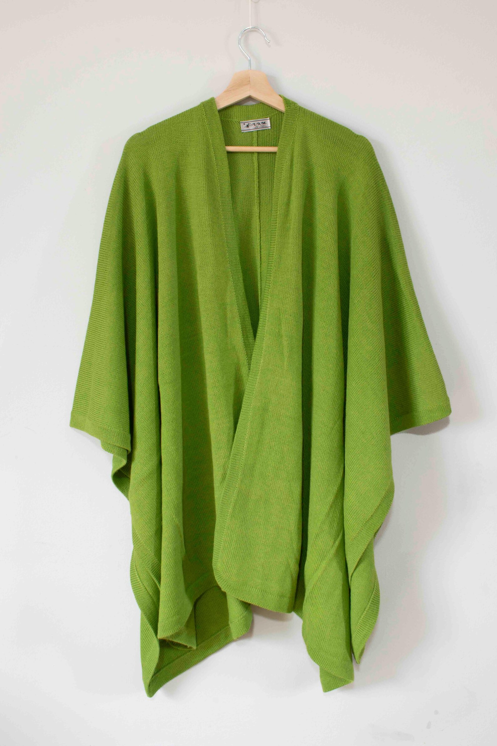Hand-knitted Open Poncho Made With 100% Alpaca Wool | Knitted ...