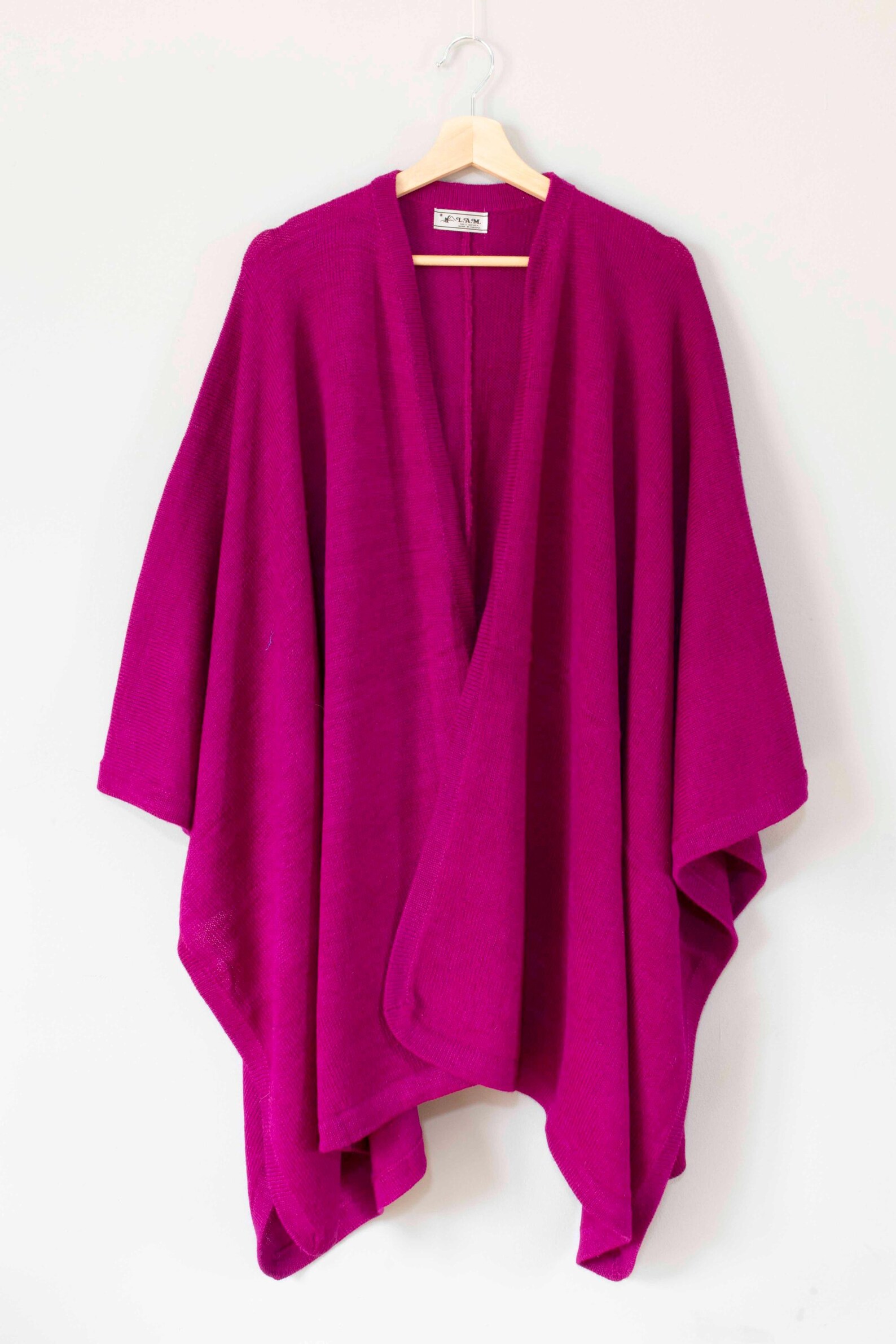 Hand-knitted Open Poncho Made With 100% Alpaca Wool | Knitted ...