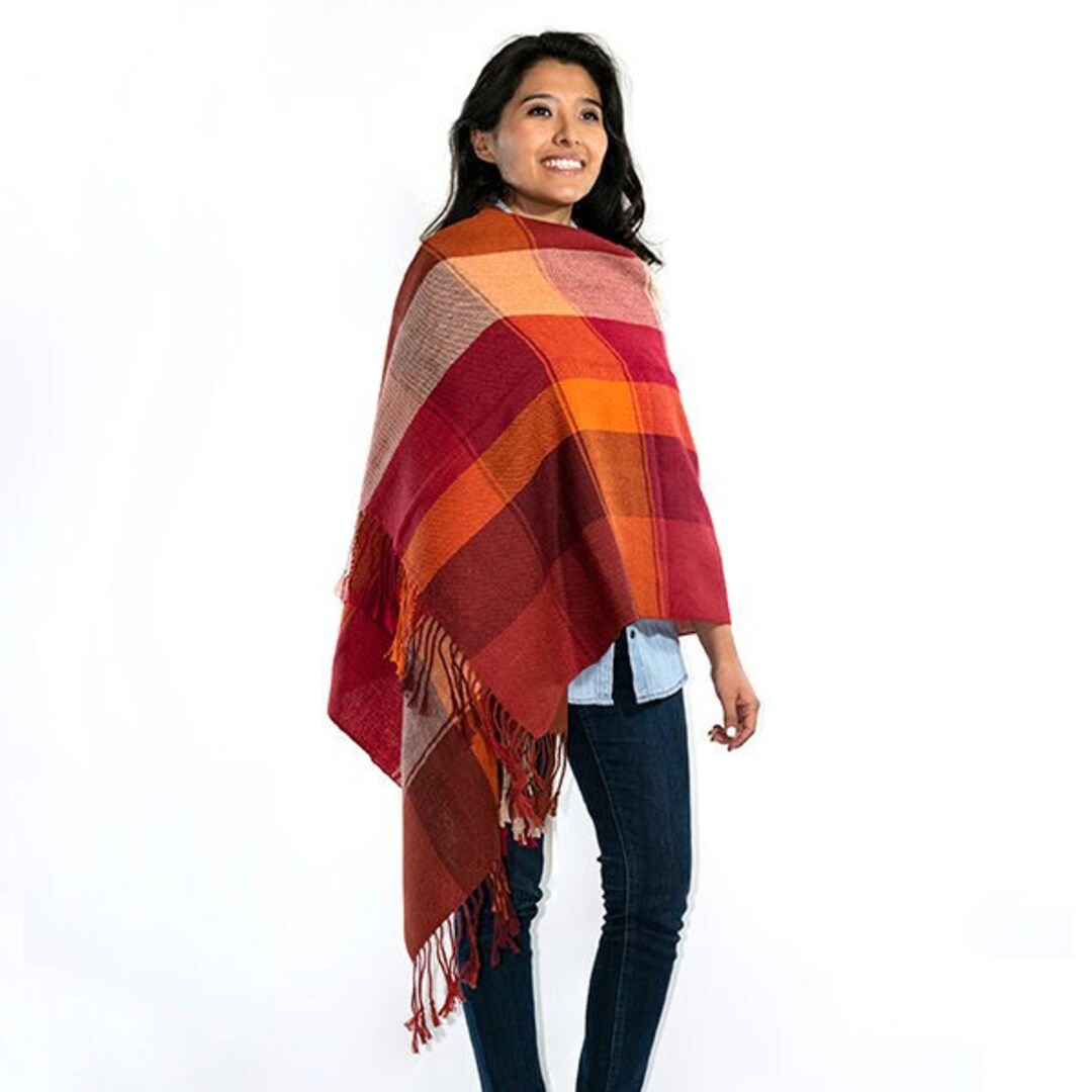 Chal 100% Lana De Alpaca Chal Tejido a Mano Fular De - Etsy