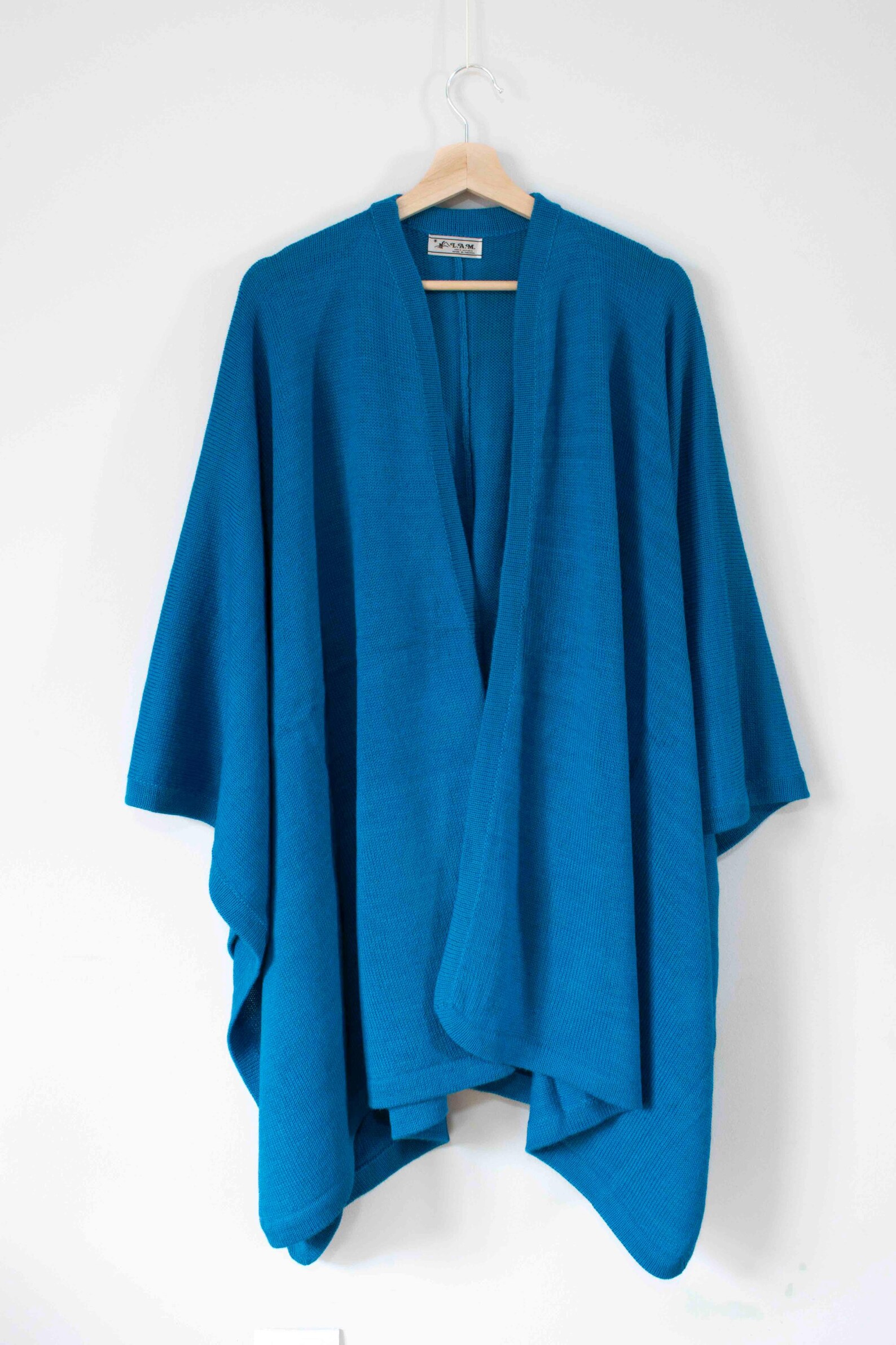 Hand-knitted Open Poncho Made With 100% Alpaca Wool | Knitted ...