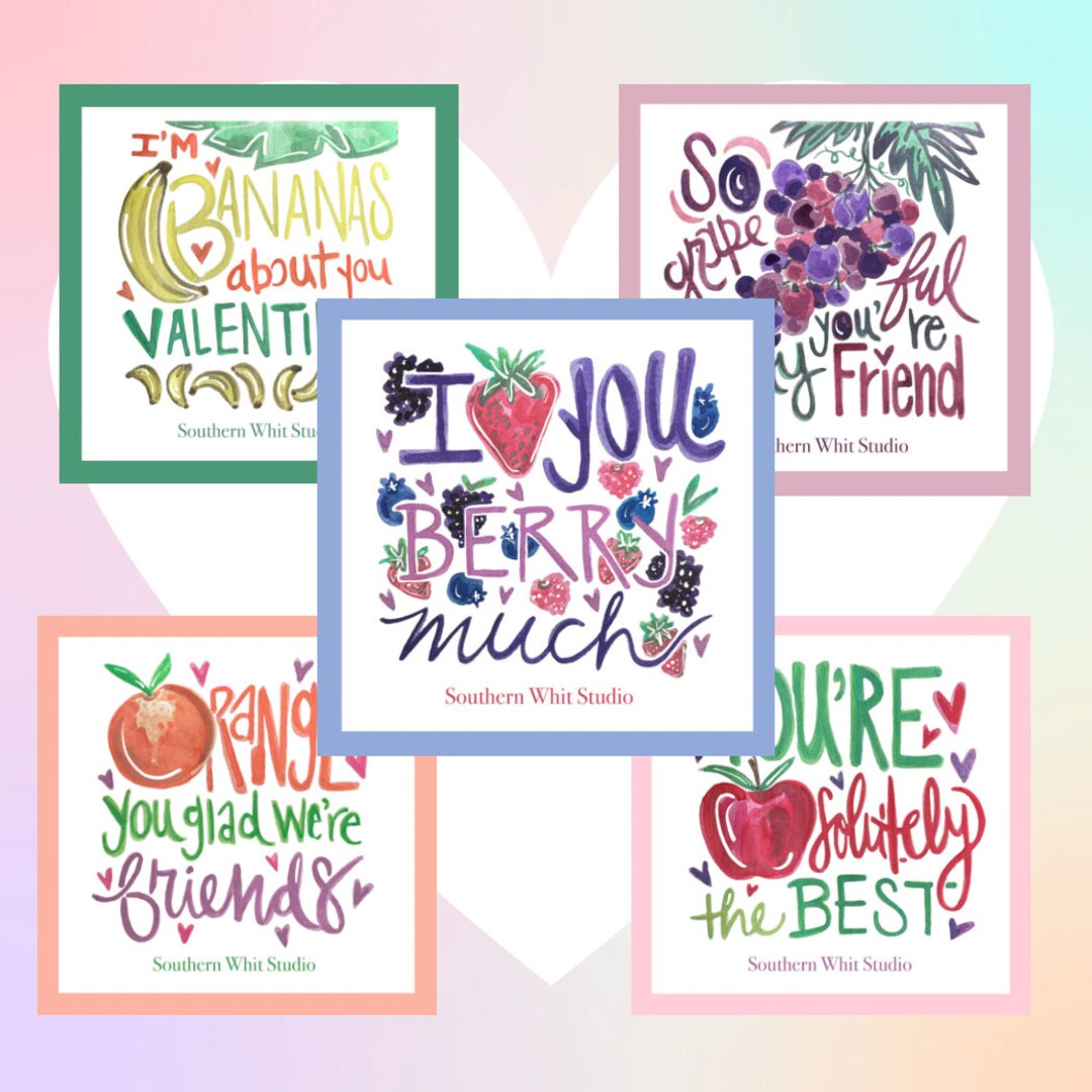 Printable Valentines | Punny Valentines | Tutti Frutti Valentines ...