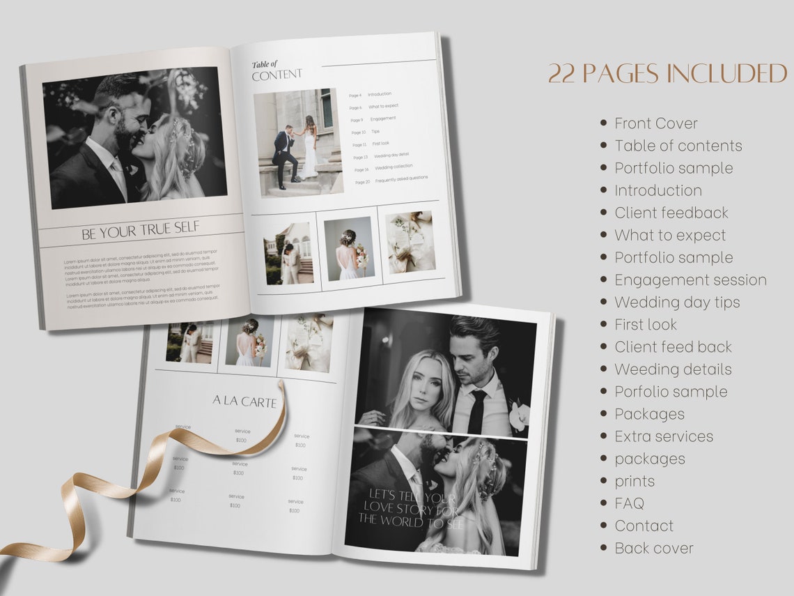 CANVA Photographer Client Guide Bundle Wedding Photography - Etsy