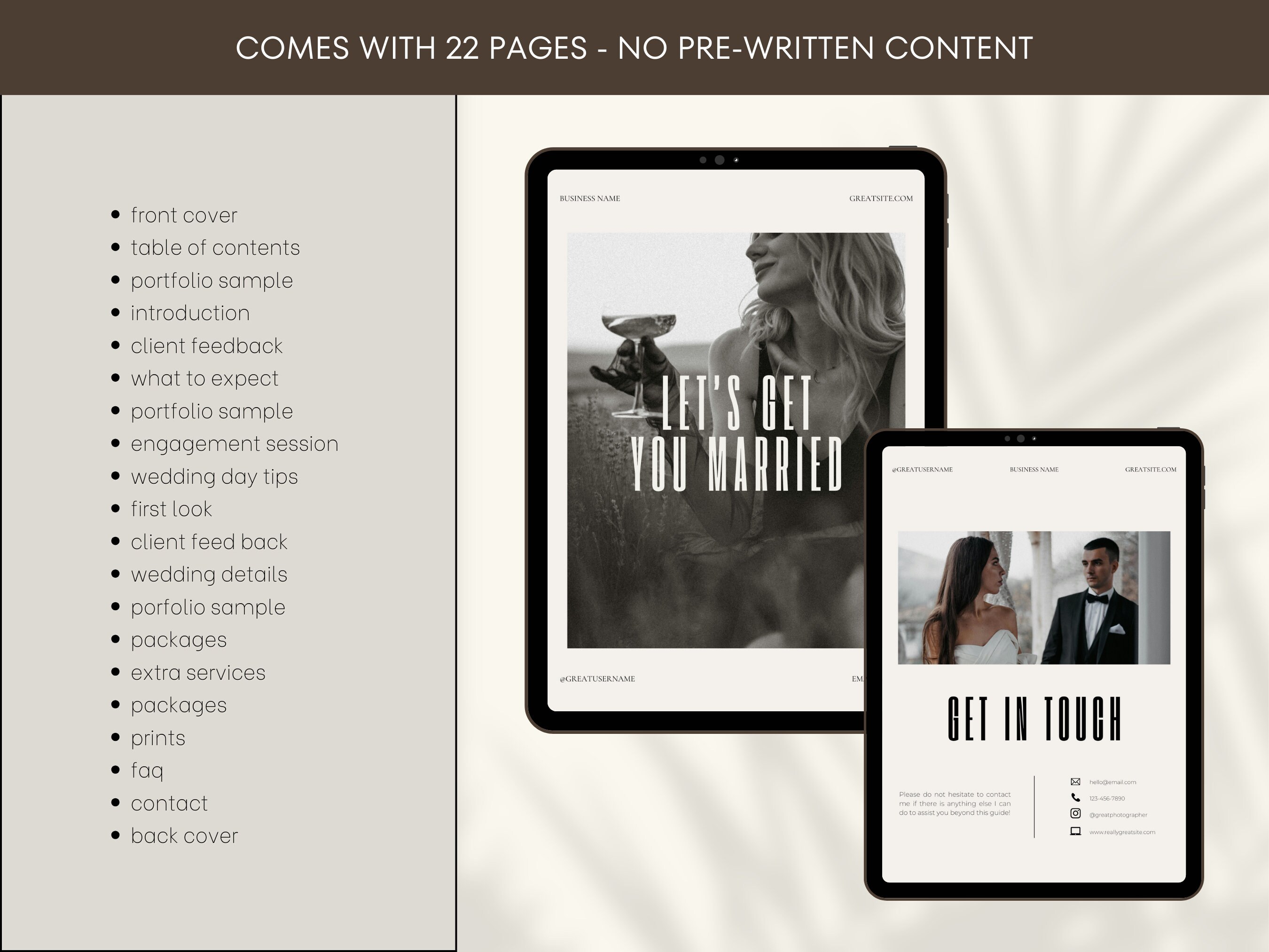 CANVA Photographer Client Guide Bundle, Wedding Photography Client ...