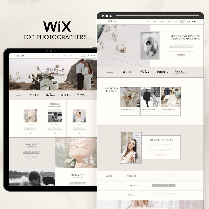 Wix Templates - Etsy