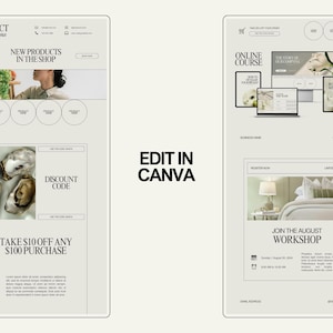 Modern Email Newsletter Template: Canva Editorial Design (digital ...