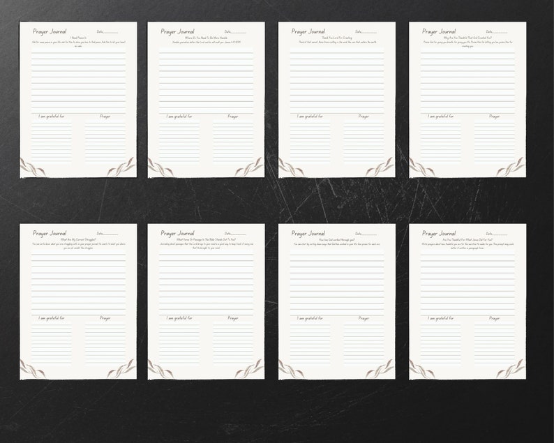 30 Day Printable Prayer Journal Prayer Sermons Scriptures Devotional