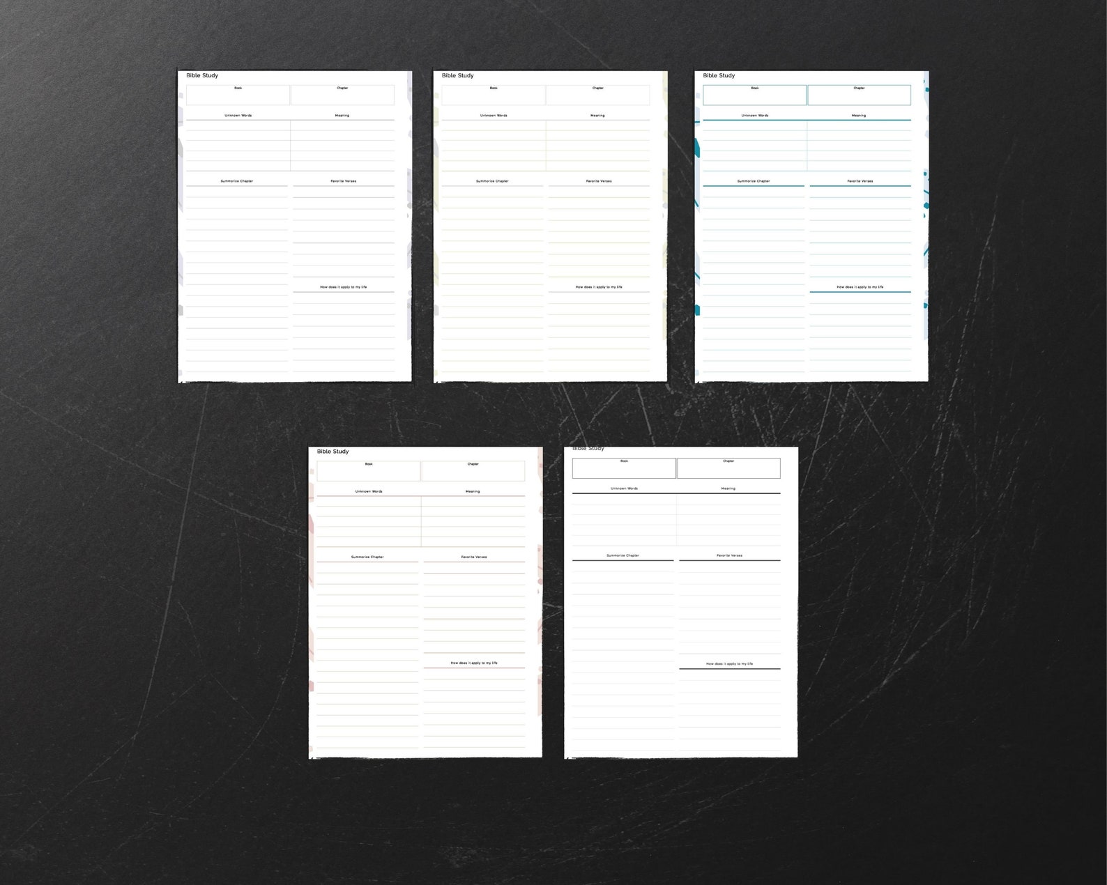 Bible Study Handout, Bible Study Template, Bible Reading , A4, A5 ...