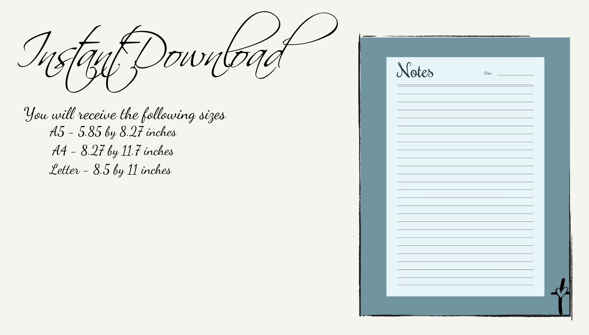 Faith Based Notes, Minimalistic Design, Multiple Sizes PDF - Etsy