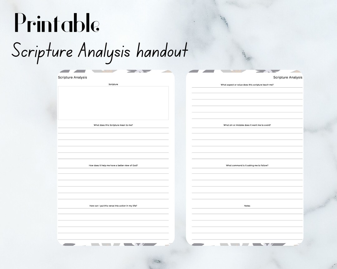 Bible Study, Scripture Analysis, Scripture Handout, Bible Journaling ...