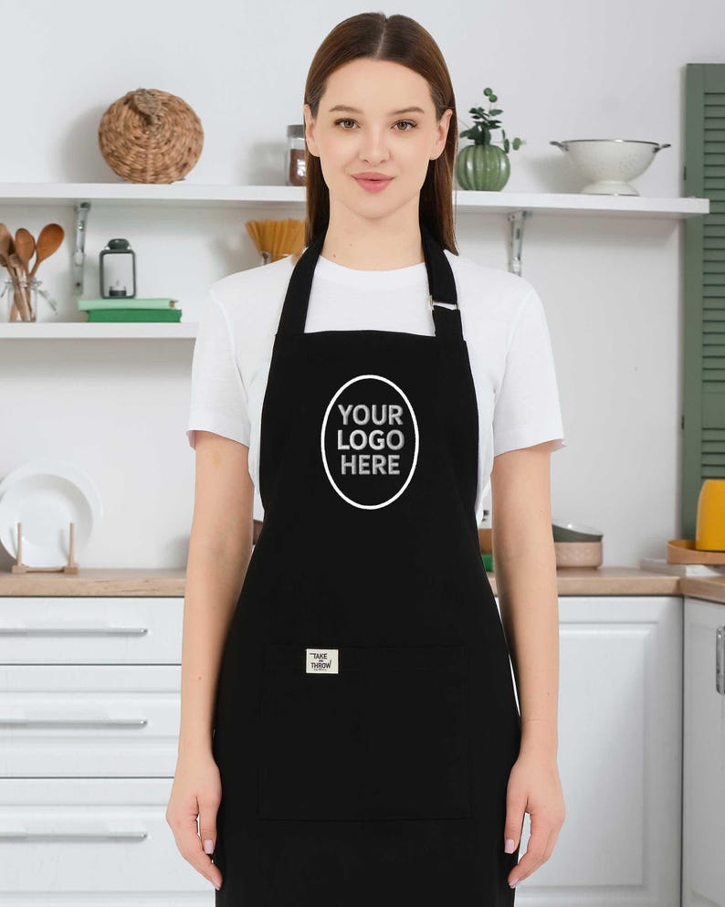 Custom Logo Apron - Embroidered and Printed Design - Etsy Australia