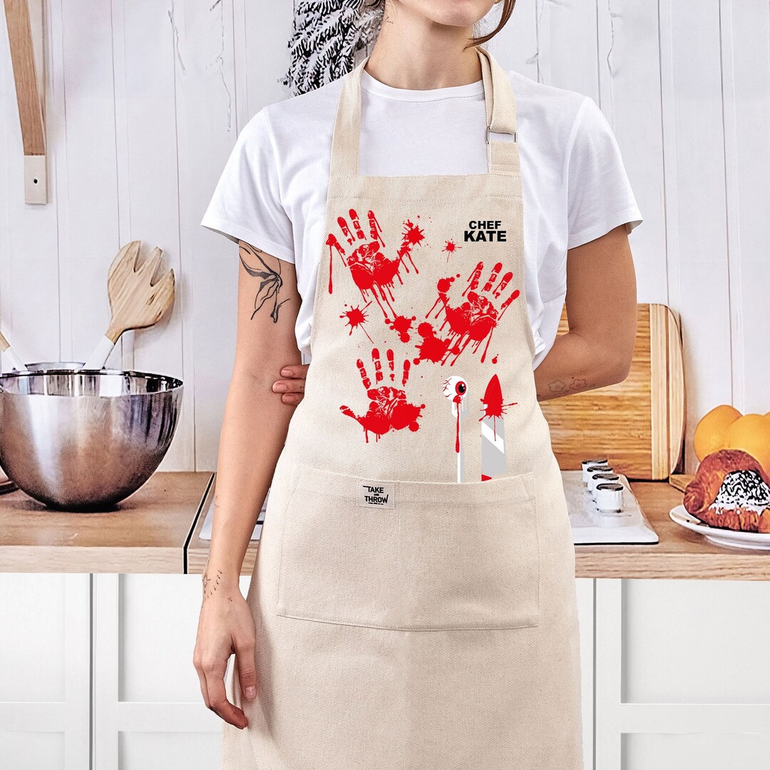 Bloody Hand Scary Costume Aprons Spooky Personalized Gift for Horror ...