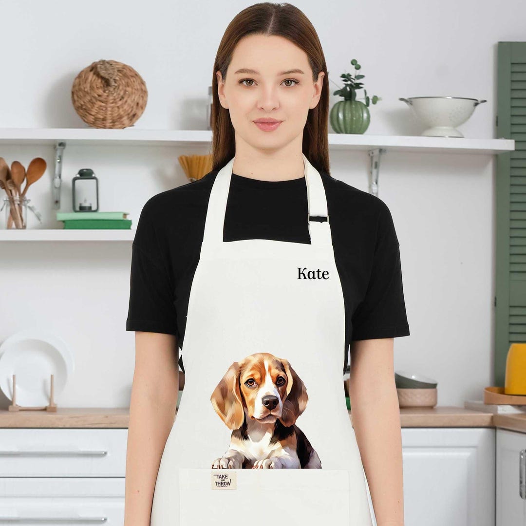 Beagle Dog Apron: Funny Pocket Print, Gift for Dog Lovers - Etsy