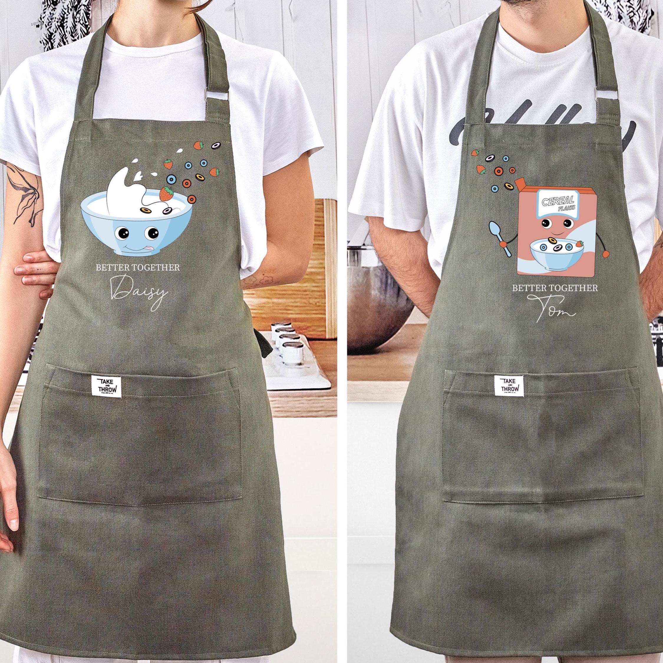 Milk and Cereal Couple Apron Set - Etsy