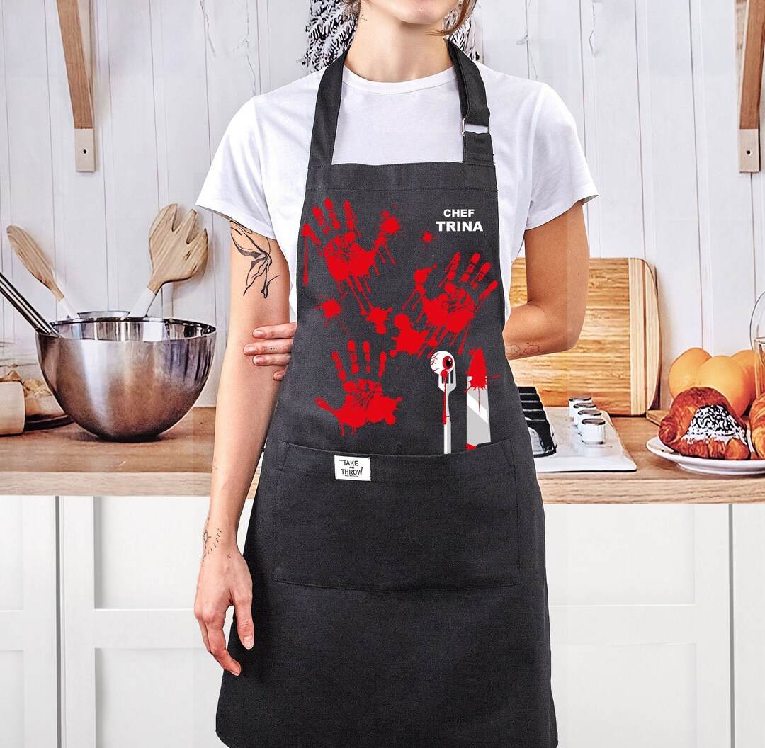 Bloody Hand Scary Costume Aprons Spooky Personalized Gift for Horror ...