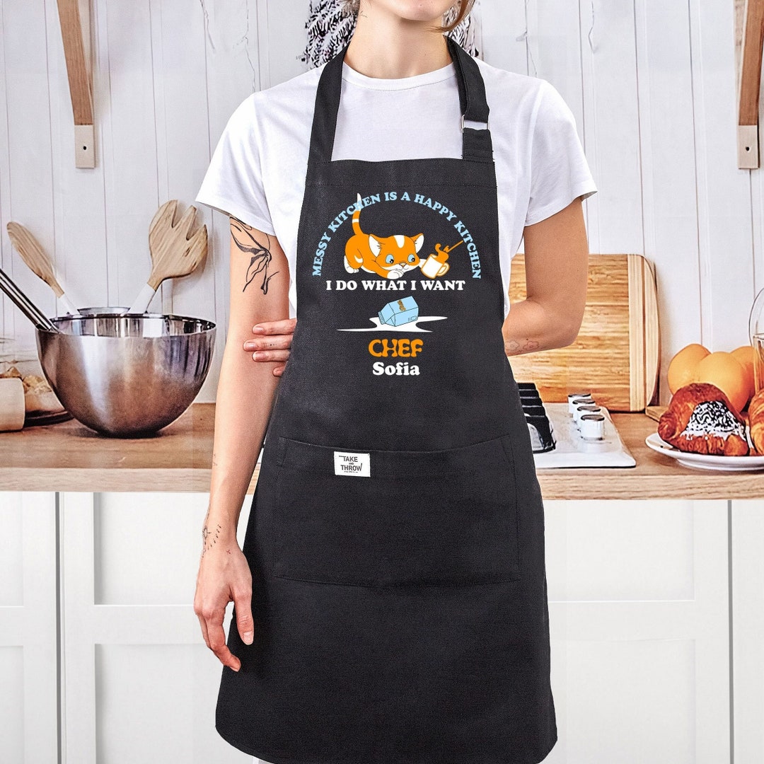 Meow-ster Chef Funny Cat Apron for the Cooking Cat Lovers Personalized ...