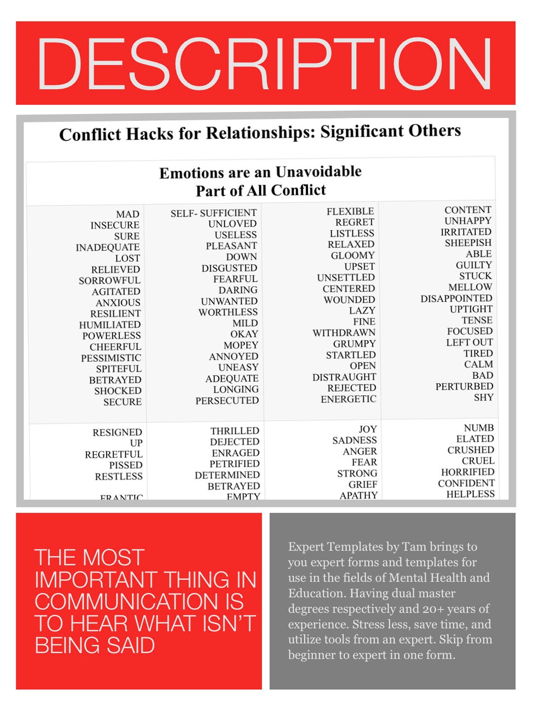 Template and Scripts for Conflict Resolution Management With - Etsy