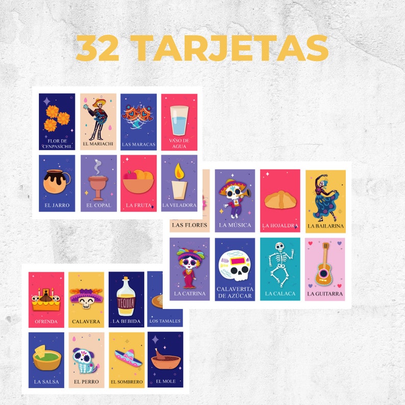 Day of the Dead Lottery, Mexican Lottery, Printables for Kids, Home ...
