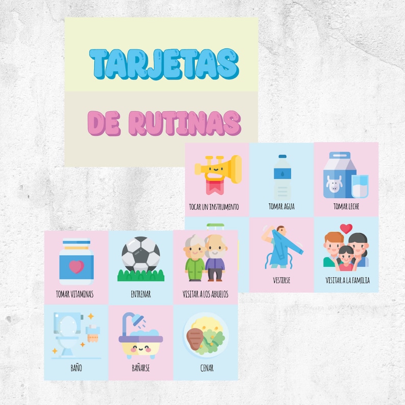 60 Routine Cards for Children, Printables for Children, Montessori ...