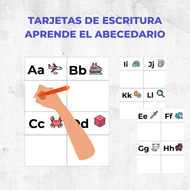 Cards to Write Letters, Spanish Montessori, Alphabet, Literacy ...
