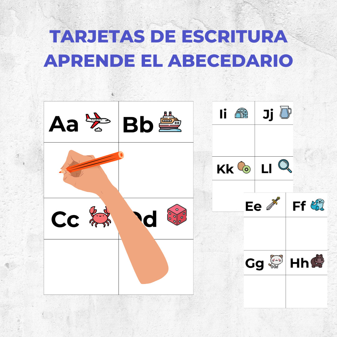 Cards to Write Letters, Spanish Montessori, Alphabet, Literacy ...
