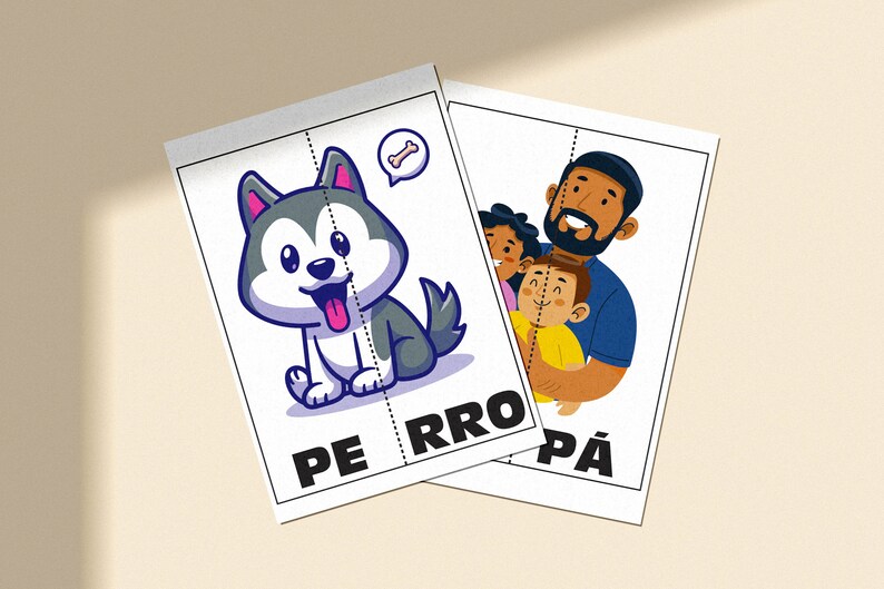 Preschool Syllable Puzzle More Than 10 Sheets of Kindergarten Material ...