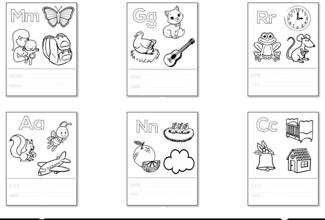 El abecedario Aprende el abecedario Trazos del abecedario - Etsy México