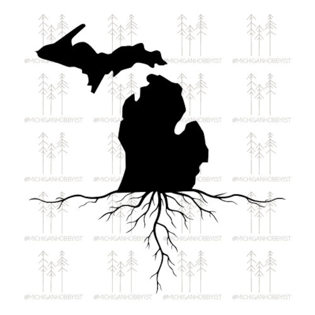Michigan Roots Digital Design, Cricut, SVG, PNG, and PDF File - Etsy