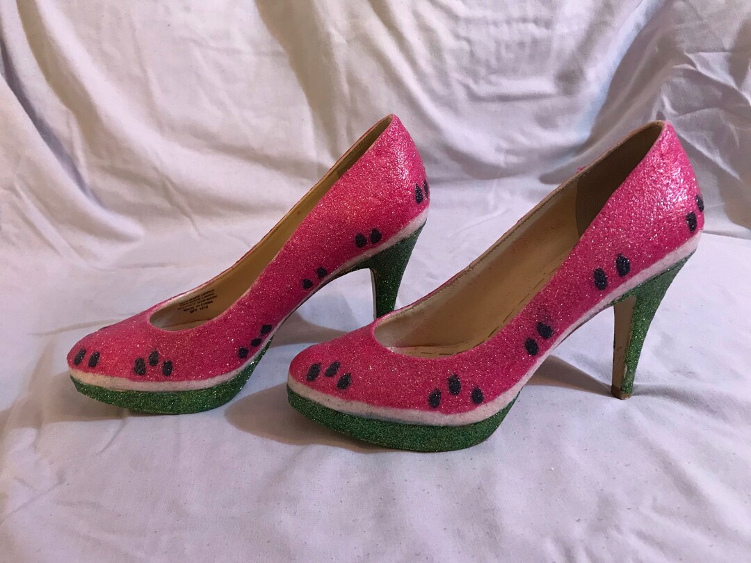 Glitter Watermelon Heels - Etsy