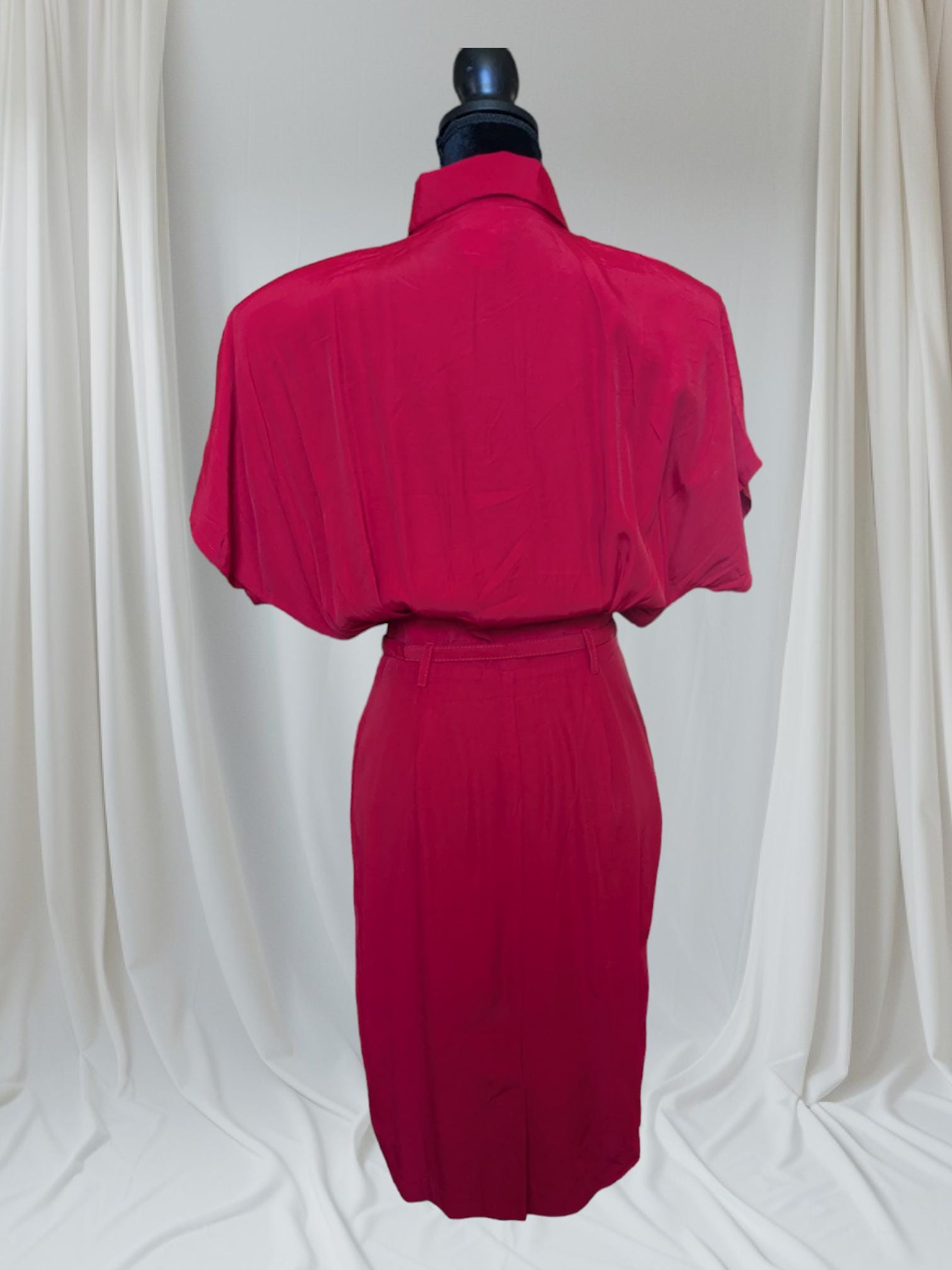 Power Red Dress, Vintage Mid 80's - Etsy