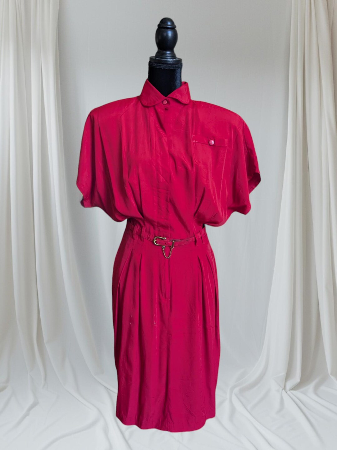 Power Red Dress, Vintage Mid 80's - Etsy