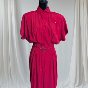 Power Red Dress, Vintage Mid 80's - Etsy