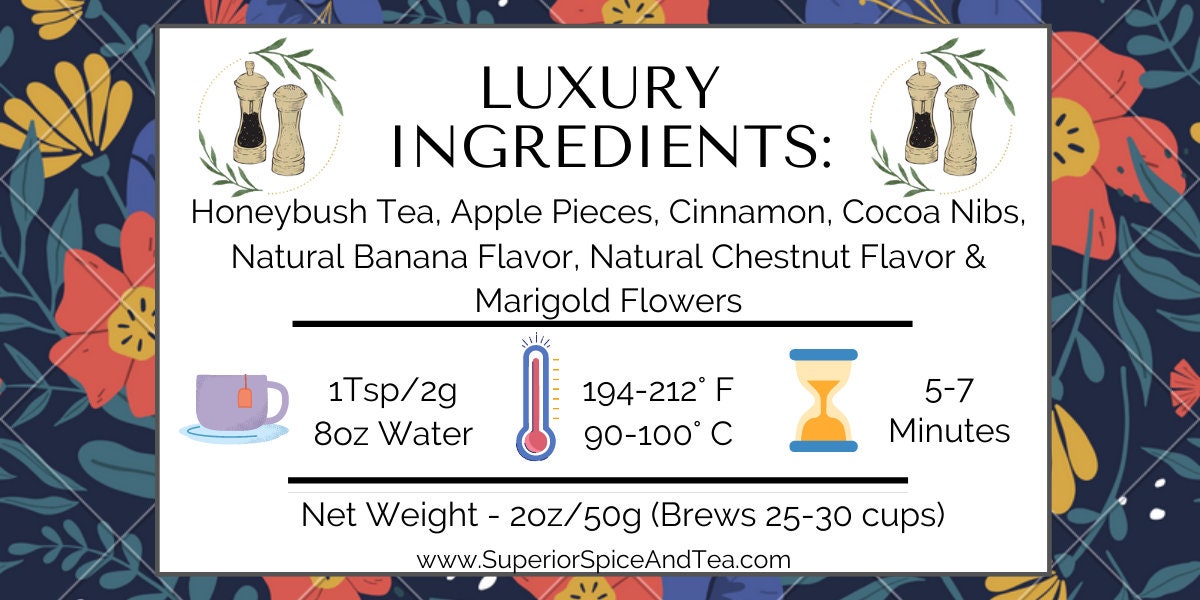 Banana Nut Bread Honeybush Tea | Free Shipping and Gift Over 35+ | 2oz ...