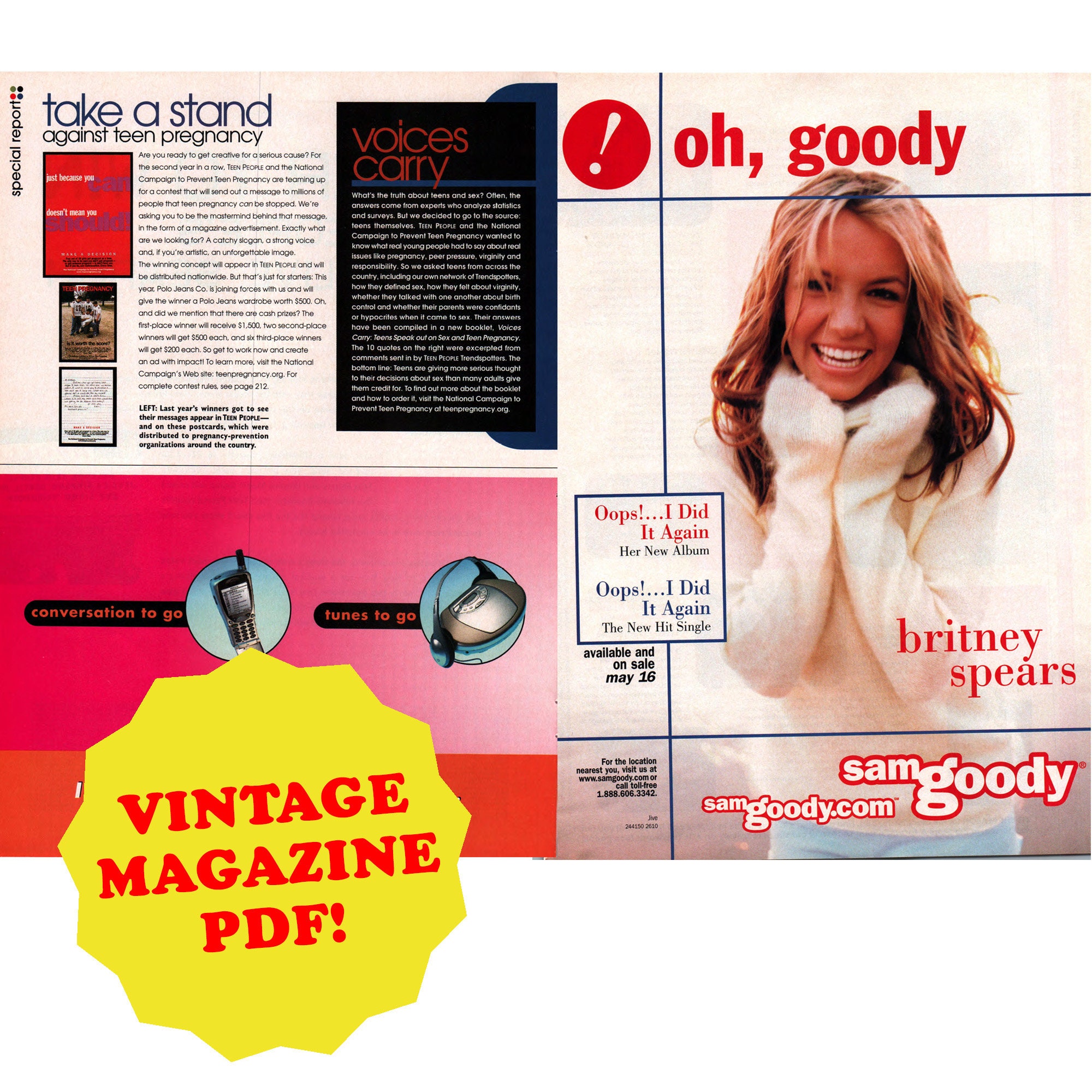 Teen People June/july 2000 FULL Vintage Magazine PDF - Digital Product ...
