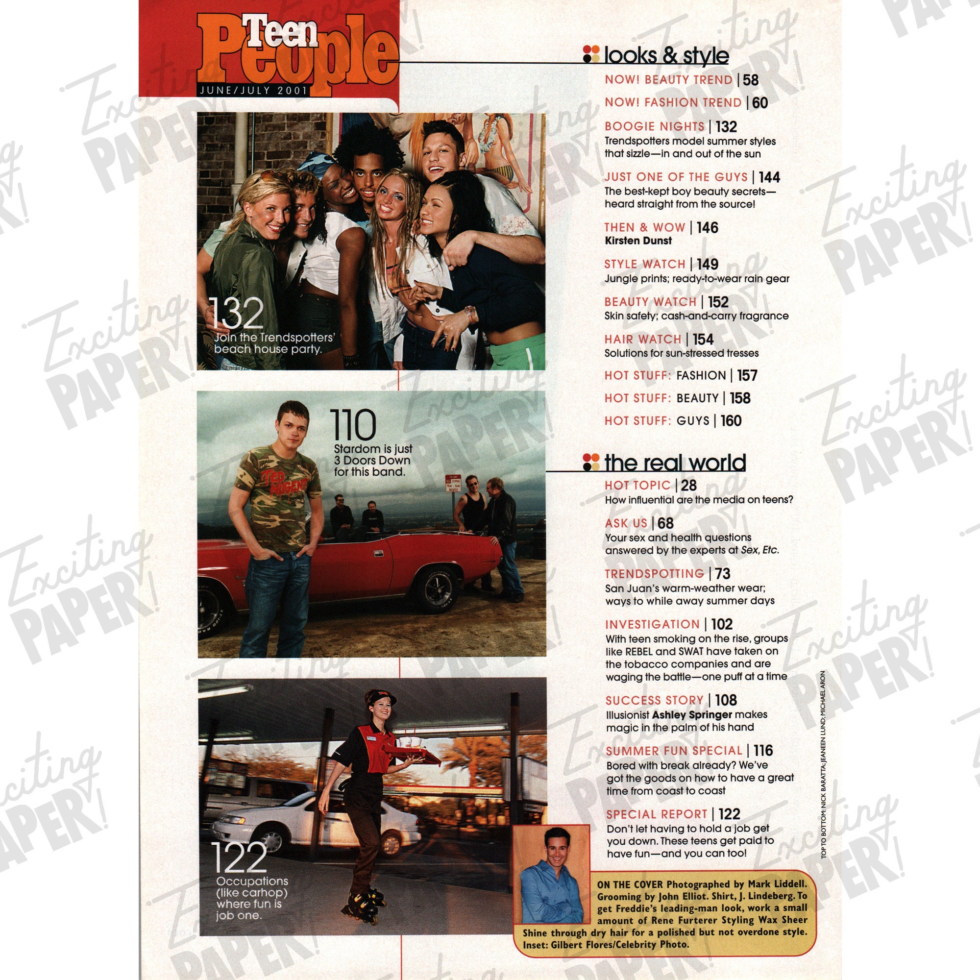 Teen People June July 2001 FULL Vintage Magazine PDF - Digital Product ...