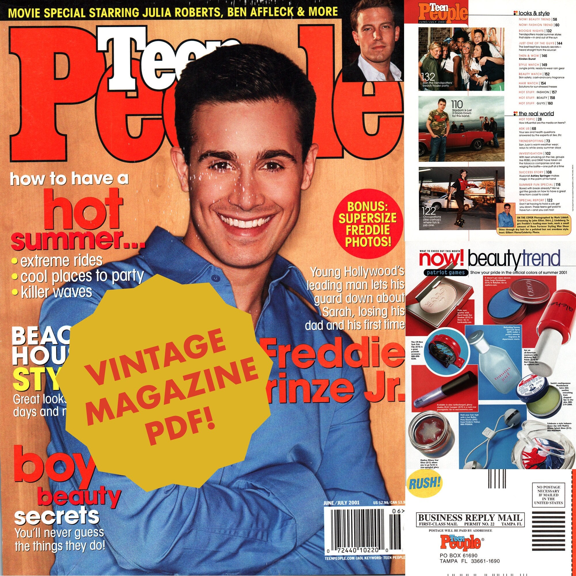 Teen People June July 2001 FULL Vintage Magazine PDF - Digital Product ...
