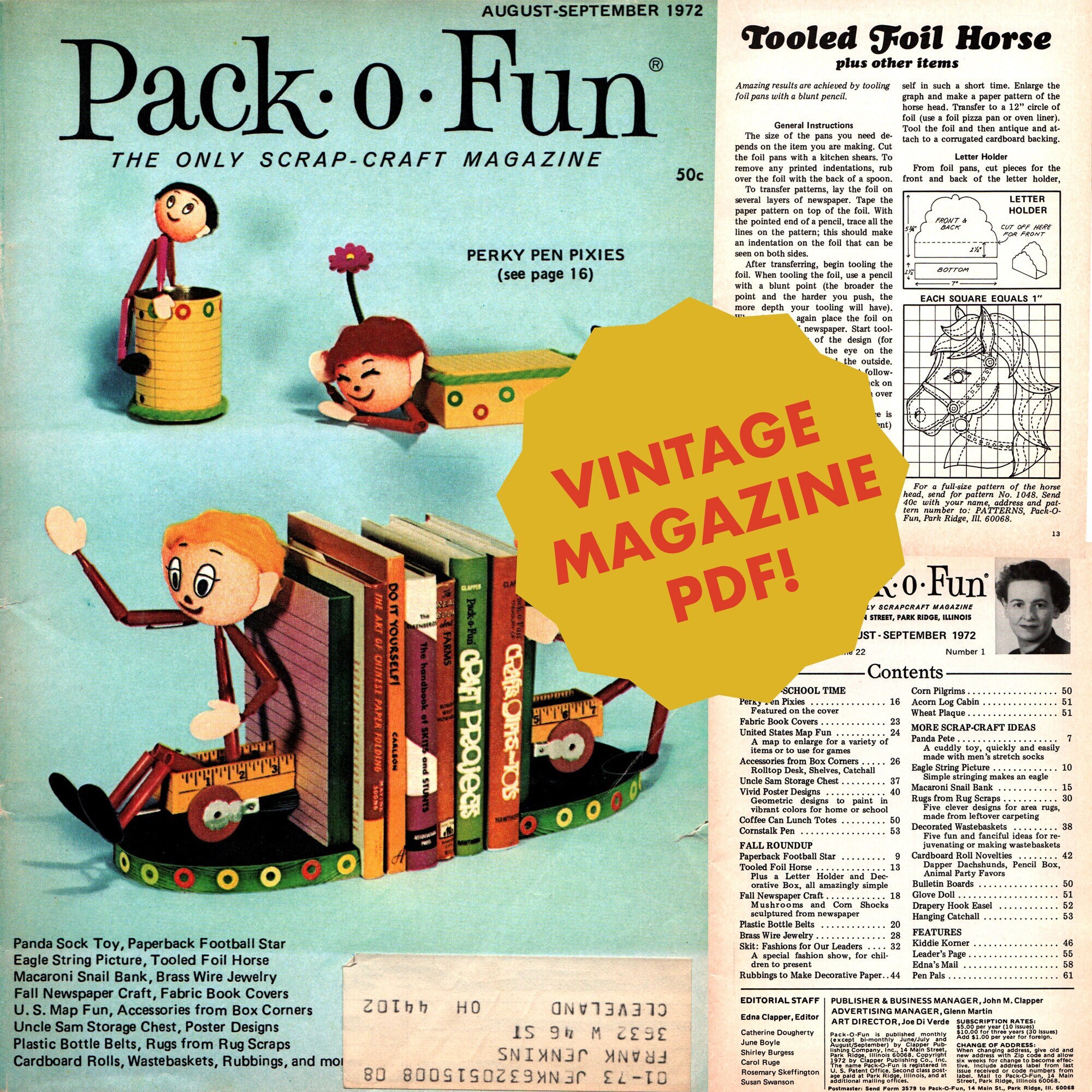 Pack-o-fun Aug-sept 1972 Vintage Craft Magazine PDF - Digital Product ...