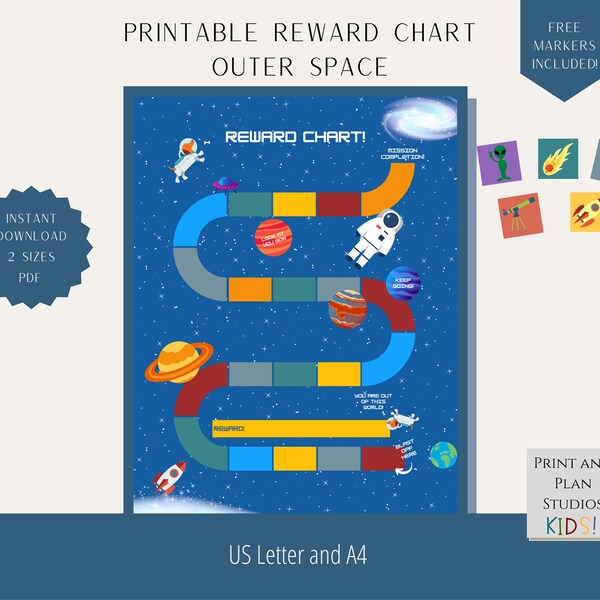 Galaxy Chore Chart Printable - Etsy